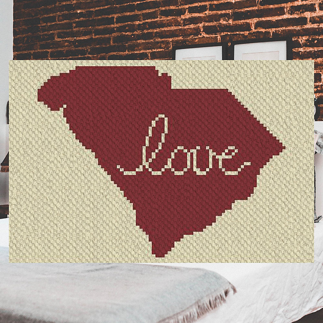 Ravelry: South Carolina Love C2C pattern by Blue Frog Creek