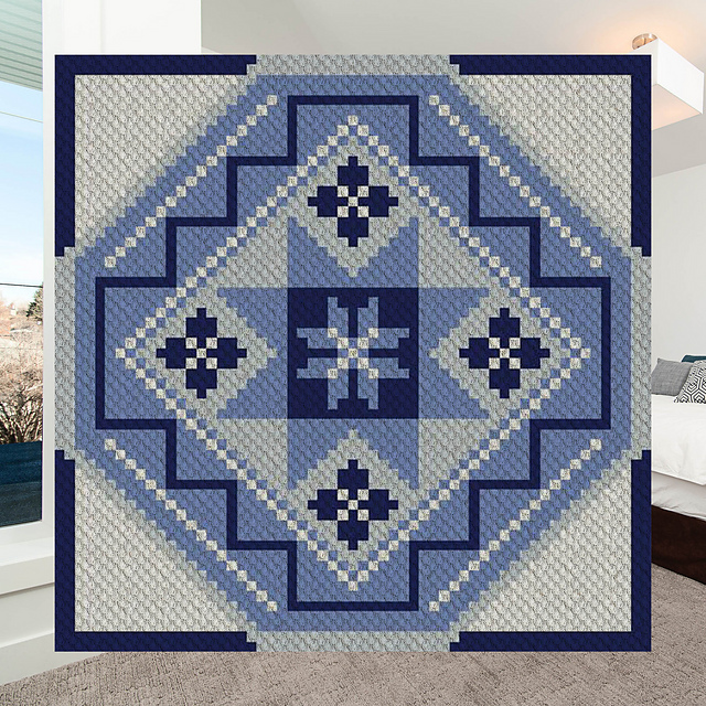 Ravelry: Oh My Stars C2C Graphghan pattern by Blue Frog Creek