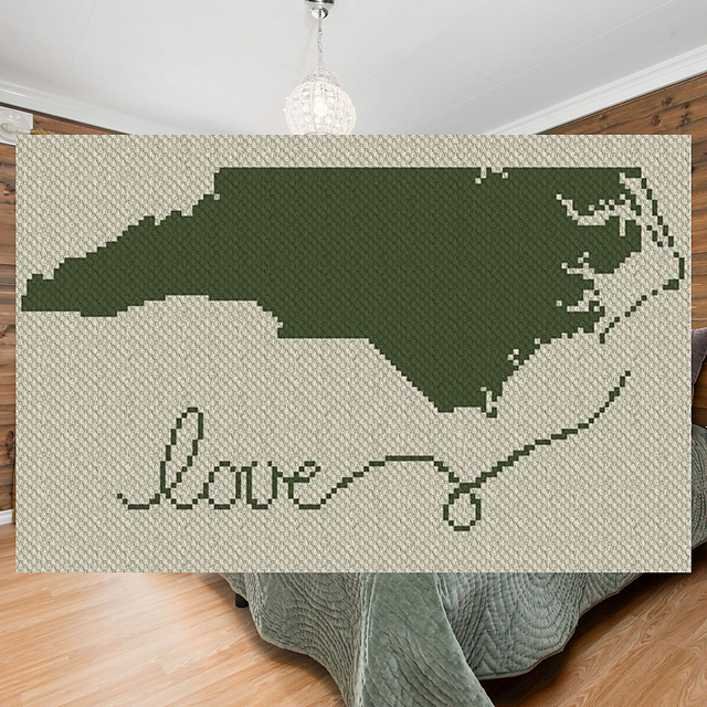 Ravelry: North Carolina Love C2C Afghan pattern by Blue Frog Creek