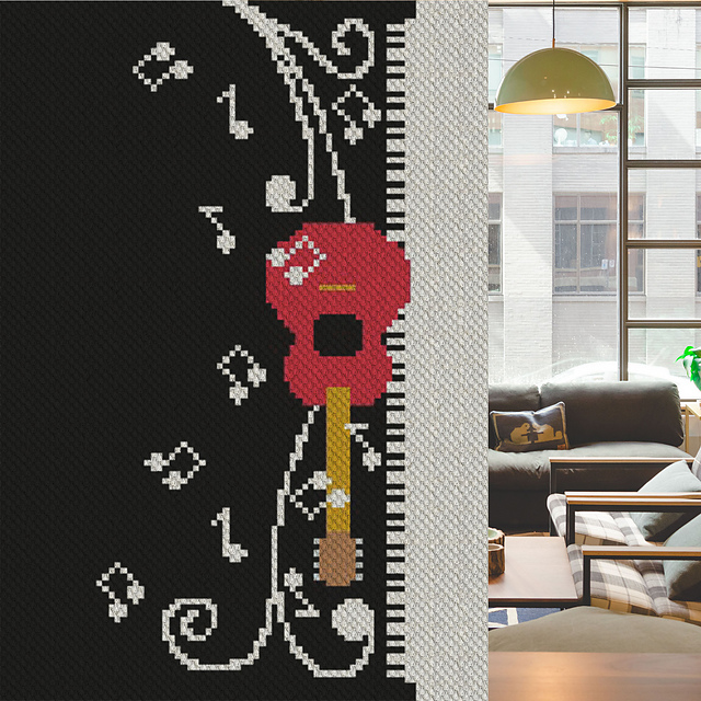 Ravelry: Tuned In C2C Graphghan pattern by Blue Frog Creek