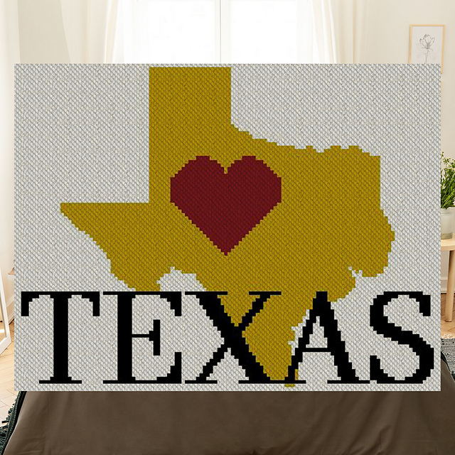 Ravelry: Heart Texas C2C Afghan pattern by Blue Frog Creek