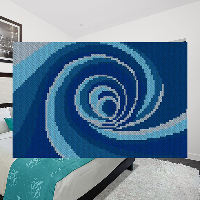 Ravelry: Down the Drain C2C pattern by Blue Frog Creek