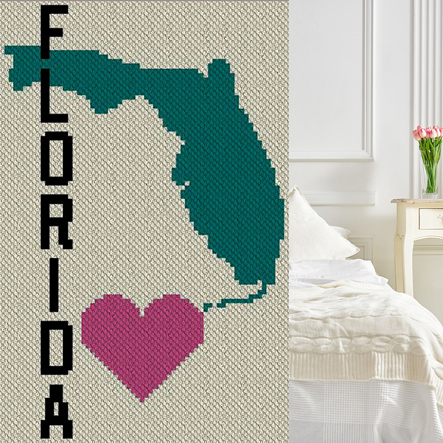 Ravelry: Heart Florida C2C pattern by Blue Frog Creek