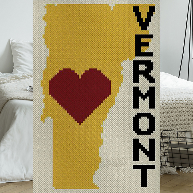 Ravelry: Heart Vermont C2C Afghan pattern by Blue Frog Creek