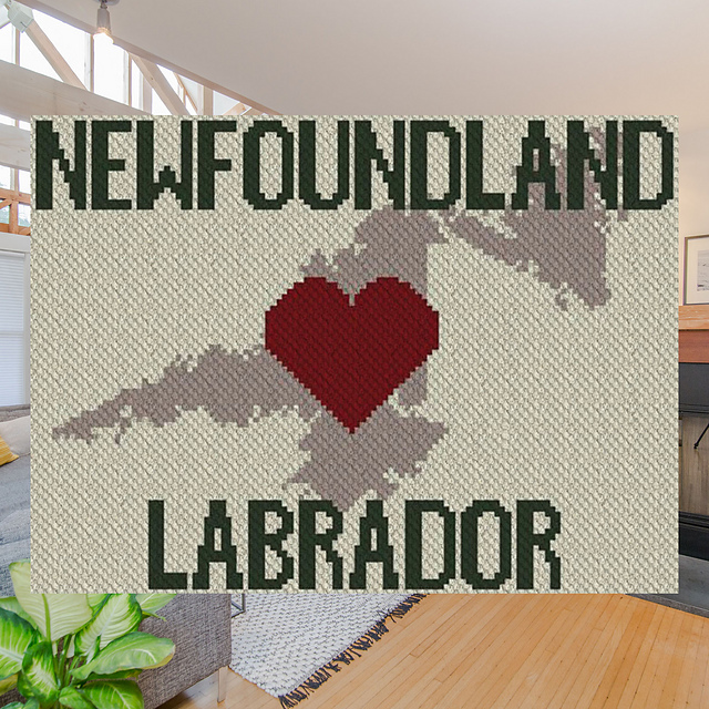 Ravelry: Heart Newfoundland Labrador C2C pattern by Blue Frog Creek