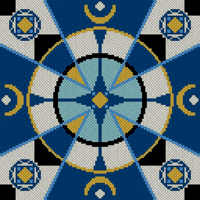 Ravelry: Stitch in Time C2C Graphghan pattern by Blue Frog Creek