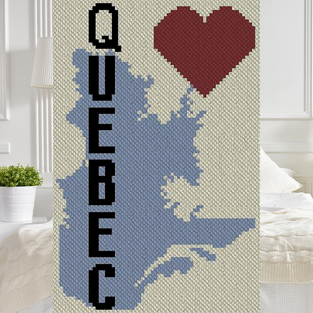 Ravelry: Heart Quebec Canada C2C and Graphghan pattern by Blue Frog Creek