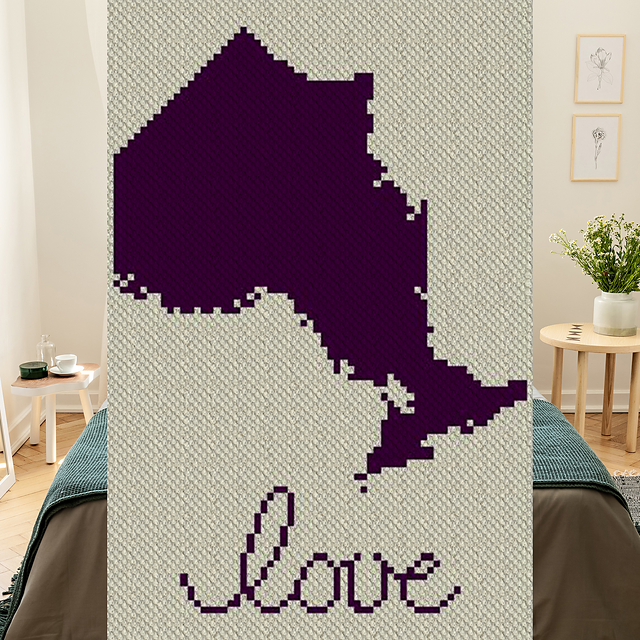 Ravelry: Ontario Love Afghan C2C Graphghan pattern by Blue Frog Creek