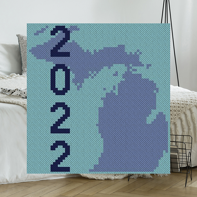 Ravelry: Michigan in the Year of 2022 C2C Graphghan pattern by Blue ...