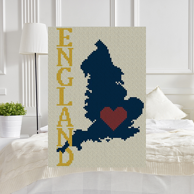 Ravelry: Heart England C2C Graphghan pattern by Blue Frog Creek