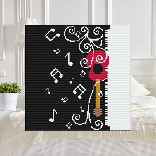 Ravelry: Tuned Up C2C Graphghan Afghan pattern by Blue Frog Creek