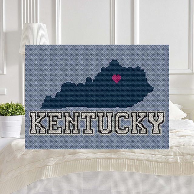 Ravelry: Play on Kentucky C2C Graphghan Afghan pattern by Blue Frog Creek