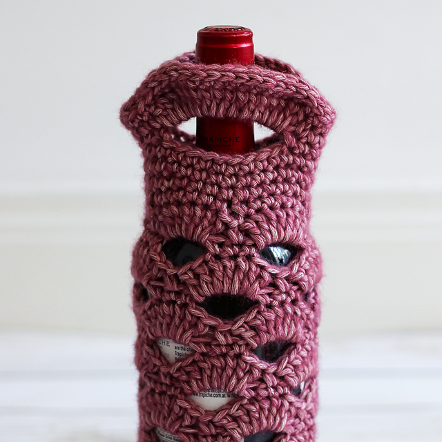 Ravelry: Arcadia Wine Bottle Holder pattern by The Blushing Pineapple