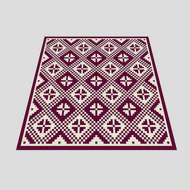 Ravelry: Mosaic Diamonds blanket pattern by Marina Bogdanova