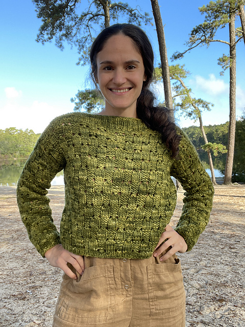 Ravelry: Lace Checks Pullover pattern by Annie Lupton