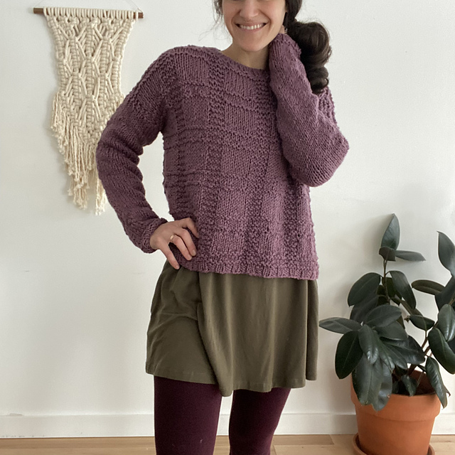 Ravelry: Texture Plaid Pullover pattern by Annie Lupton