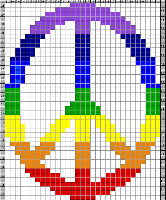 Ravelry: Peace Sign Chart pattern by Eileen Casey