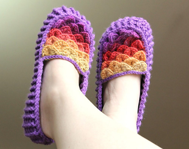 Ravelry: Crocodile Stitch Loafers (Adult Size) pattern by Bonita Patterns
