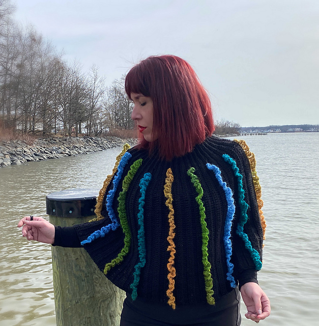 Ravelry: Victorian Ruffled Poncho pattern by Bonita Patterns