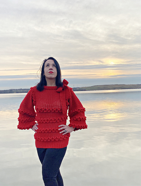 Ravelry: Crocodile Stitch Sweater pattern by Bonita Patterns