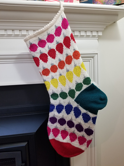Ravelry: Hanging Lights Stocking pattern by Paige Darling Shipley