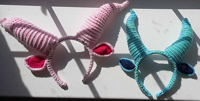 Ravelry: Baphomet horns hairband pattern by Rebecca A Armstrong