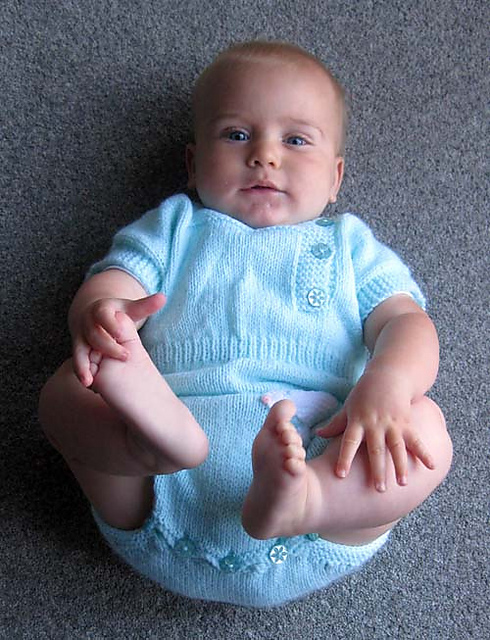Ravelry: Baby's playsuit pattern by Linda Moorhouse