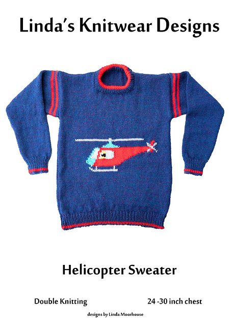 Ravelry: Helicopter motif sweater pattern by Linda Moorhouse