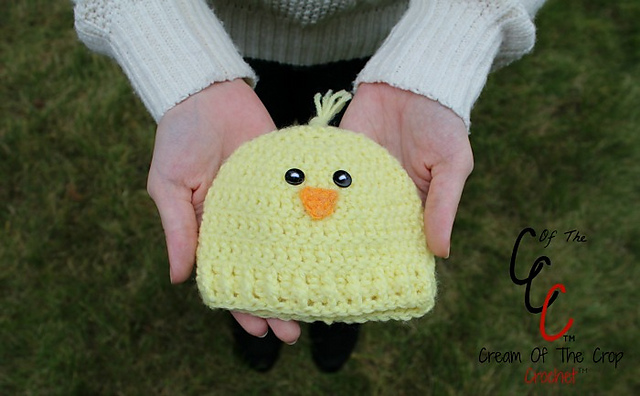 Ravelry: Preemie/Newborn Chick Hat pattern by Cream Of The Crop Crochet