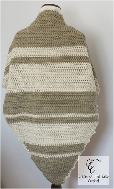 Ravelry: Simple Striped Shawl pattern by Cream Of The Crop Crochet