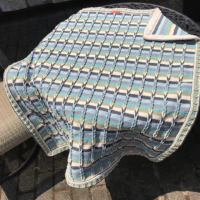 Ravelry: Loops & Stripes Baby Blanket pattern by Brigitte Culp
