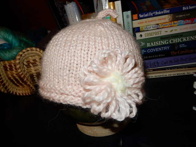 Ravelry: BritKnitWit's Child's Toque hat with flower & rolled brim ...
