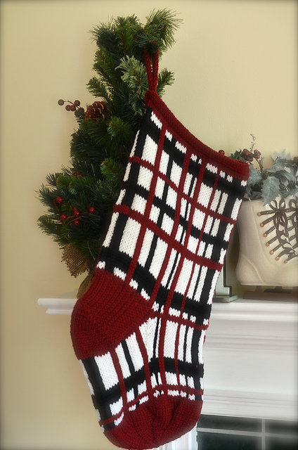 Ravelry: Madras Plaid Stocking pattern by Brownie Knits