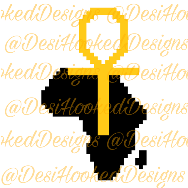 Ravelry: Ankh & Africa Crochet Graph pattern by Desi hooked Designs