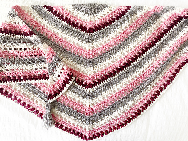 Ravelry: Cherry Blossom Shawl pattern by Burgundy and Blush