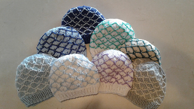 Ravelry: Preemie Trellis Hat #3 for Elaine pattern by Barb Weatherford
