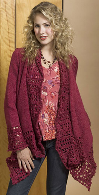 Ravelry: Crochet Squares-Edged Jacket pattern by Cari Clement