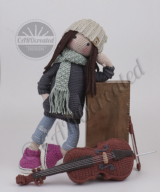 Ravelry: Doll NARJA and her Cello pattern by CAROcreated design