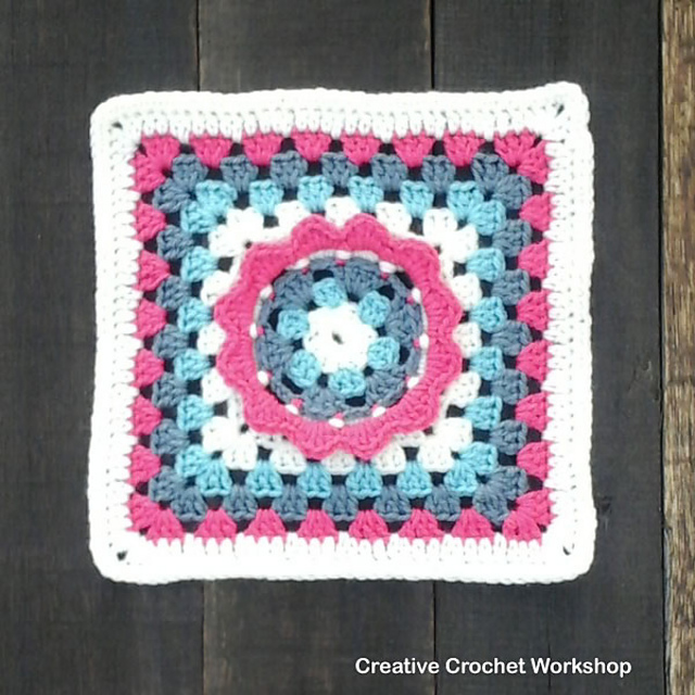 Ravelry: Frilly Circle Granny Square pattern by Joanita Theron