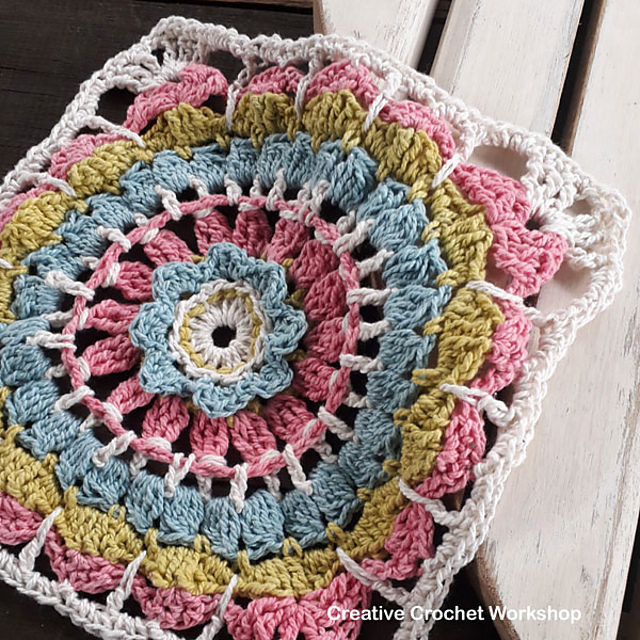 Ravelry: Flower Wheel Window Square pattern by Joanita Theron
