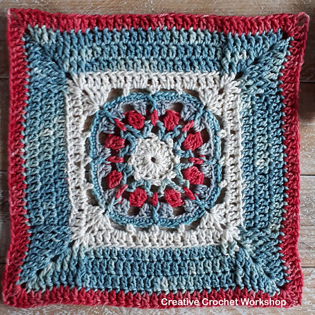 Ravelry: Framed Flower Wheel Square pattern by Joanita Theron