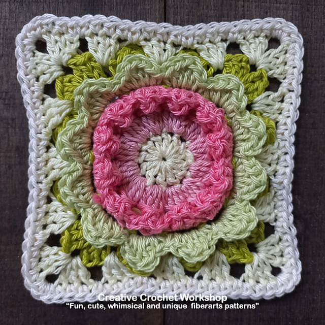 Ravelry: Granny Frilled Flower Square pattern by Joanita Theron