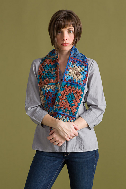 Ravelry: Crocheted Blue Sienna Cowl pattern by Classic Elite