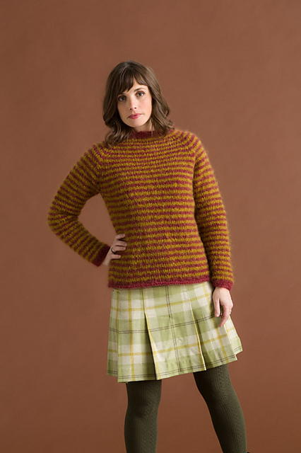 Ravelry: Striped Raglan Pullover pattern by Susan Mills Knits
