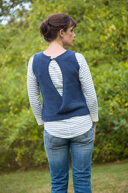 Ravelry: Adelaide Open-Back Vest pattern by Kim Barnette