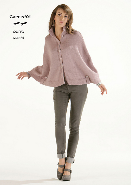 Ravelry: CB13 CAPE N°01 pattern by Cheval Blanc Official