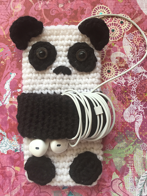 Ravelry: Cute Panda Cell Phone Case pattern by Tiffany Monson