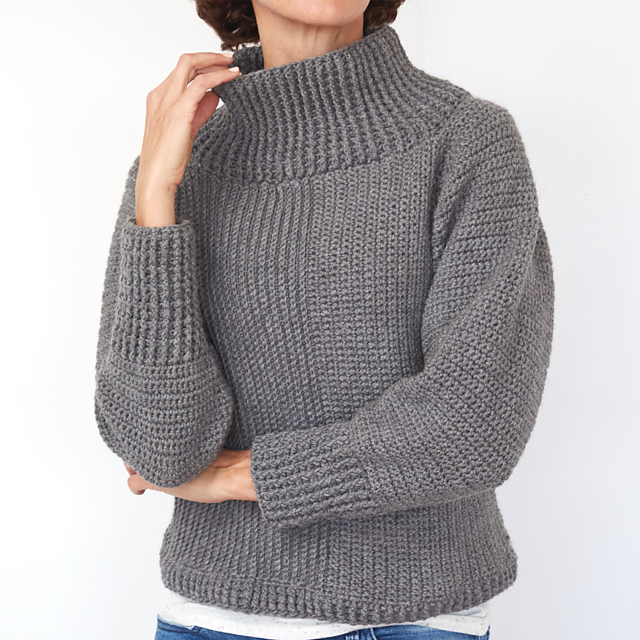 Ravelry: Roll Neck Sweater pattern by Cream Of The Crop Crochet