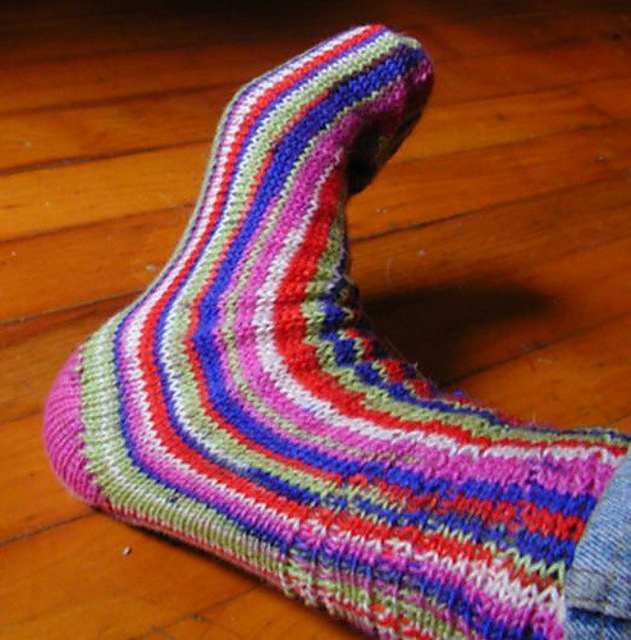 Ravelry: Machine Knit Sideways Sock pattern by Catherine Goodwin