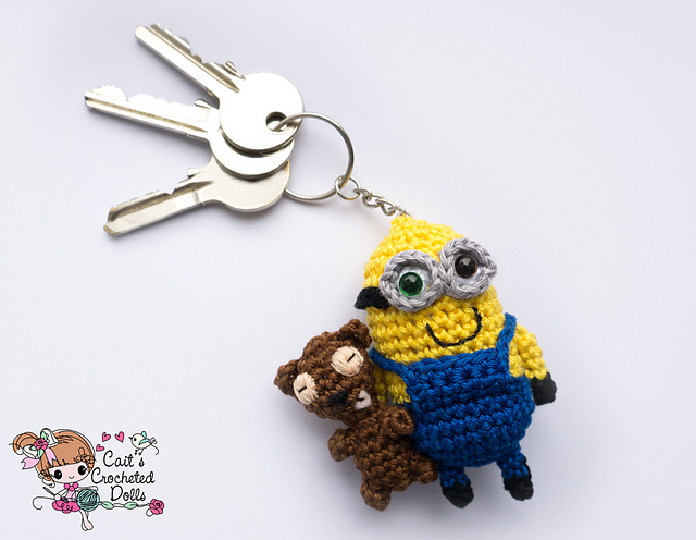 Ravelry: Crocheted Minion Bob keychain pattern by Caits CrochetedDolls